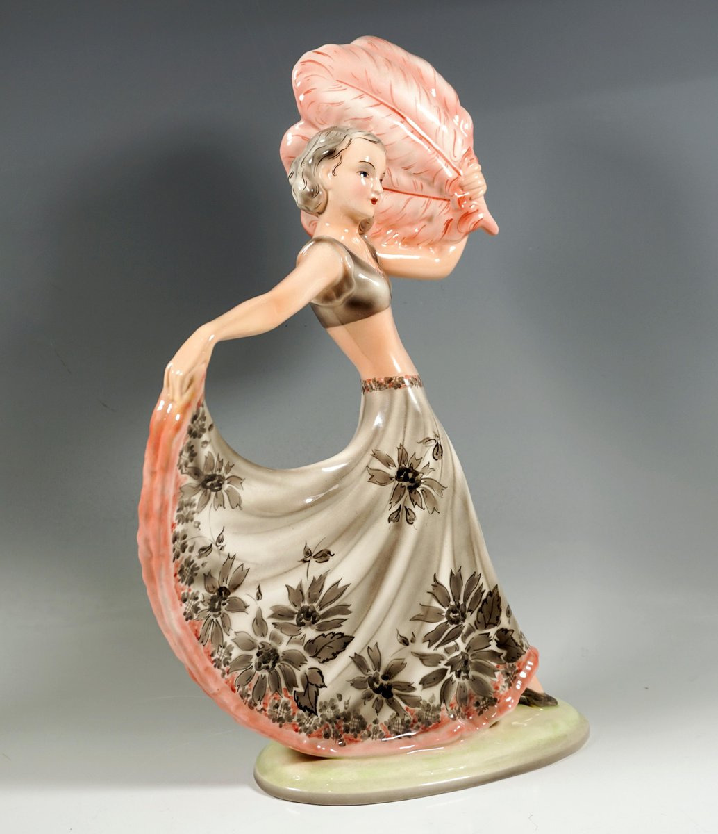 Art Deco Dancer Figurine by Josef Lorenzl, 1930s for sale at Pamono