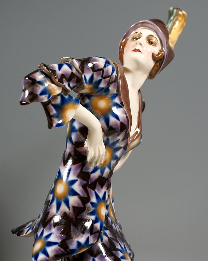 Art Deco Dance of Vanity Figurine by Josef Kostial for Goldscheider ...
