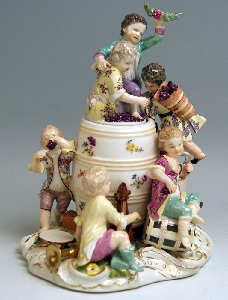Rococo Model 2120 Children as Wine-Growers Figurine by Kaendler for ...