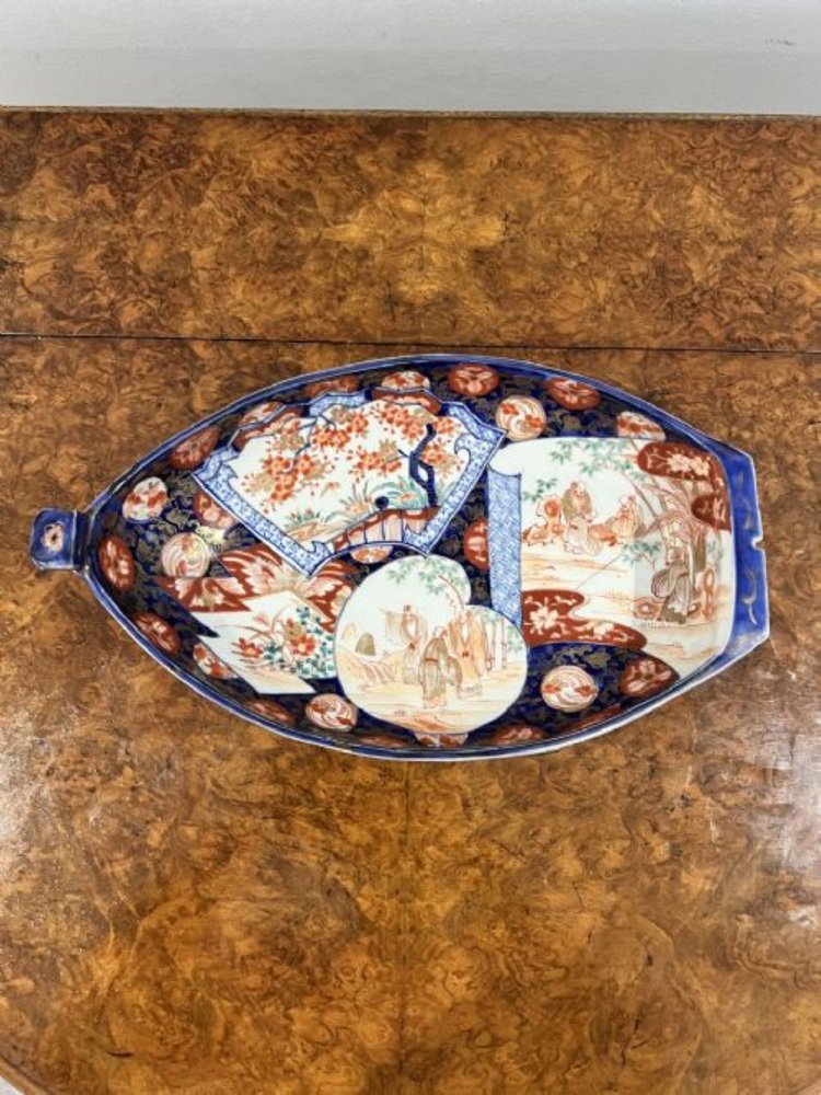 Japanese Imari Boat Shaped Dish, 1900s for sale at Pamono