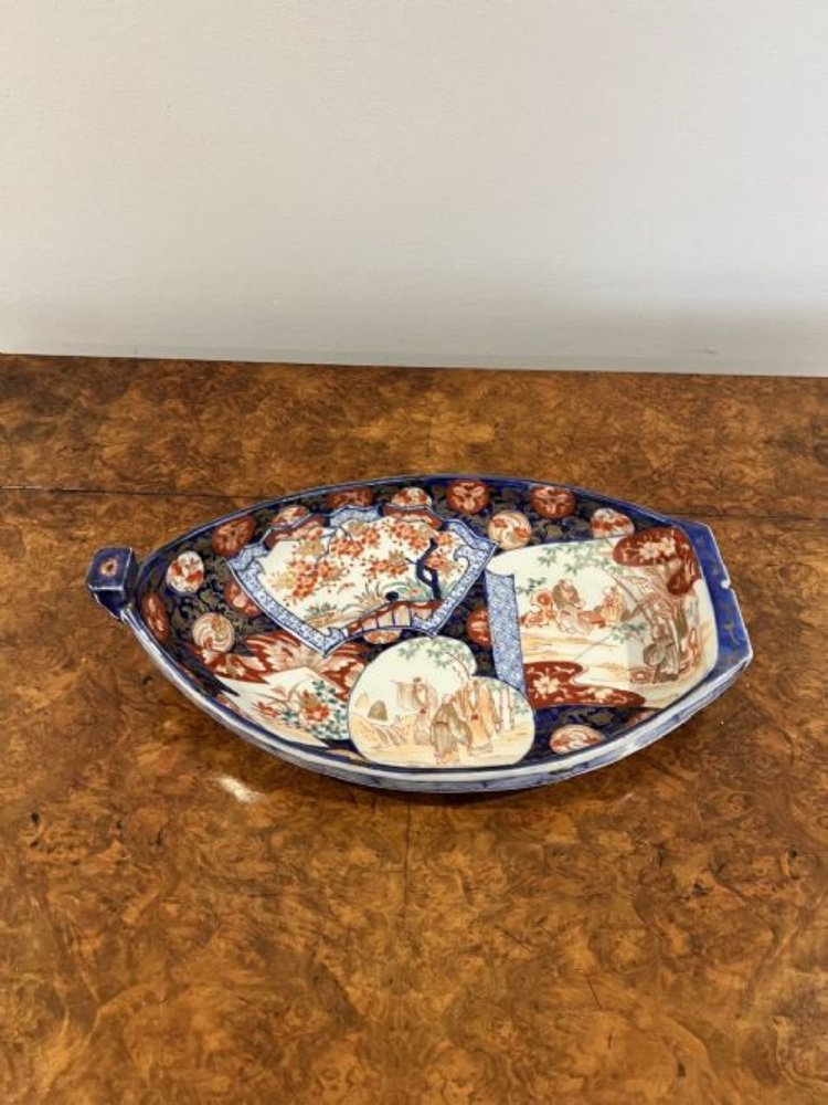 Japanese Imari Boat Shaped Dish, 1900s for sale at Pamono
