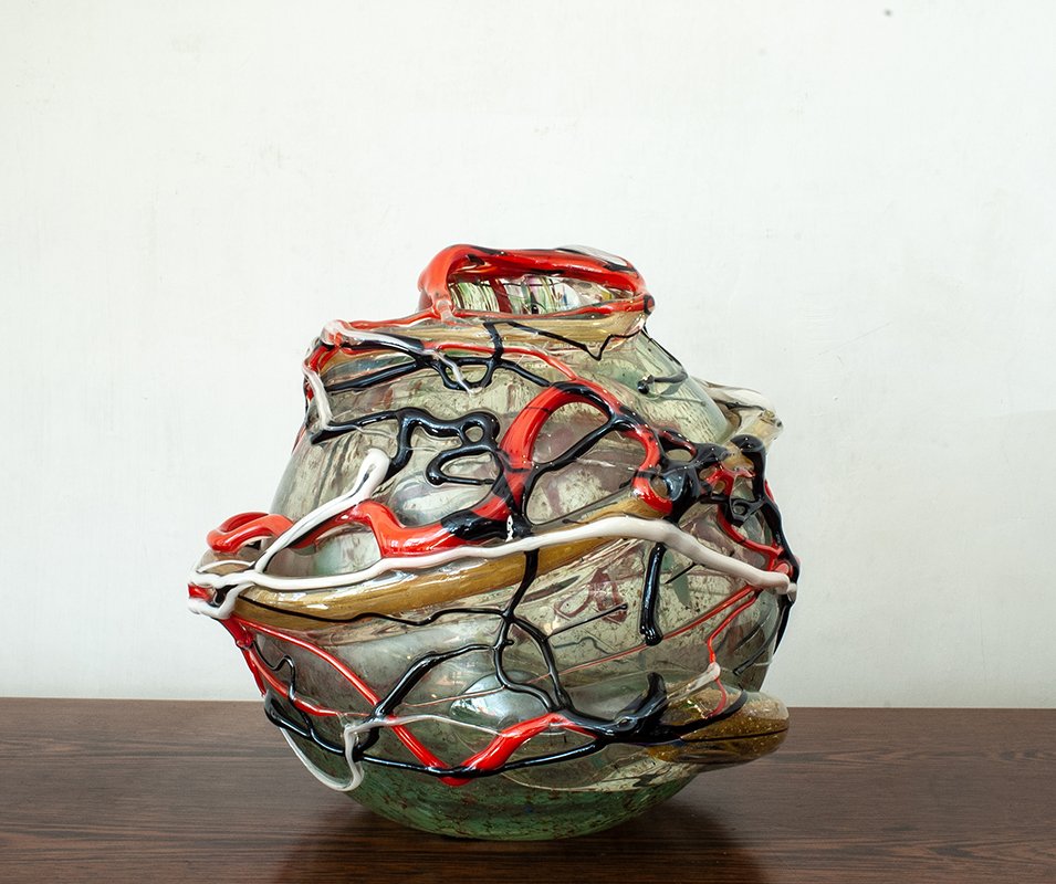 Big Vase by Angelo Rinaldi for Salviati Murano for sale at Pamono