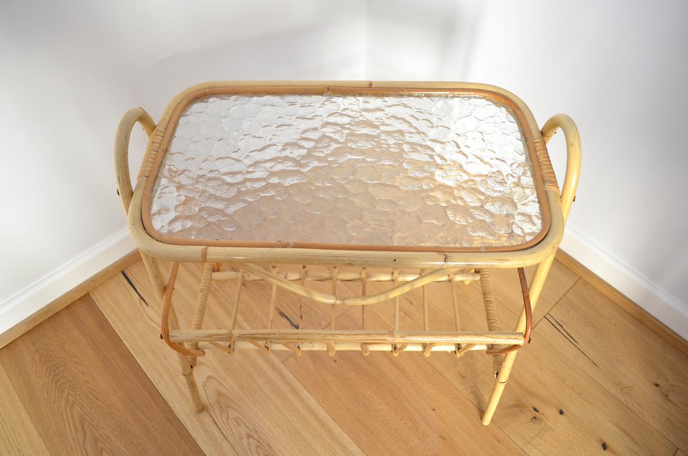 Mid-Century Bamboo Magazine Rack, 1950s for sale at Pamono