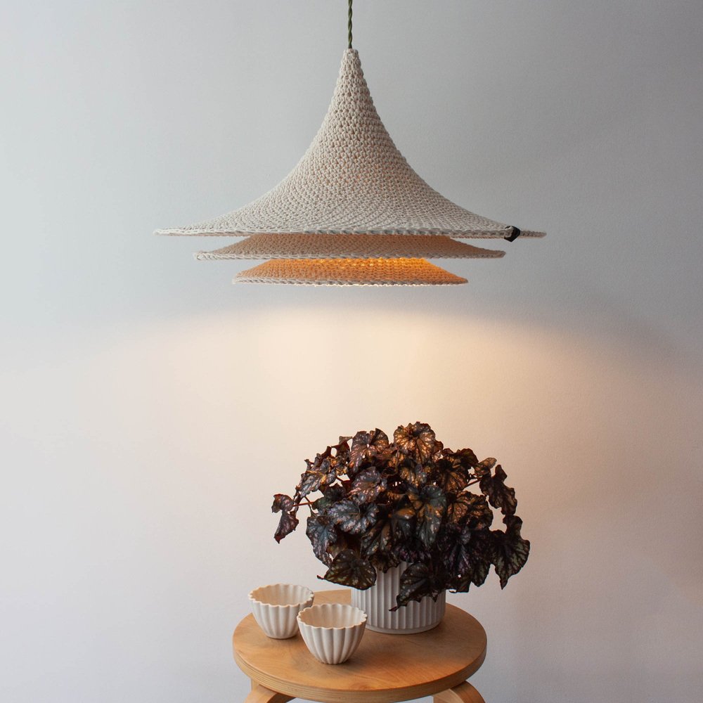 Layers Handmade Crochet Lamp by Com Raiz for sale at Pamono
