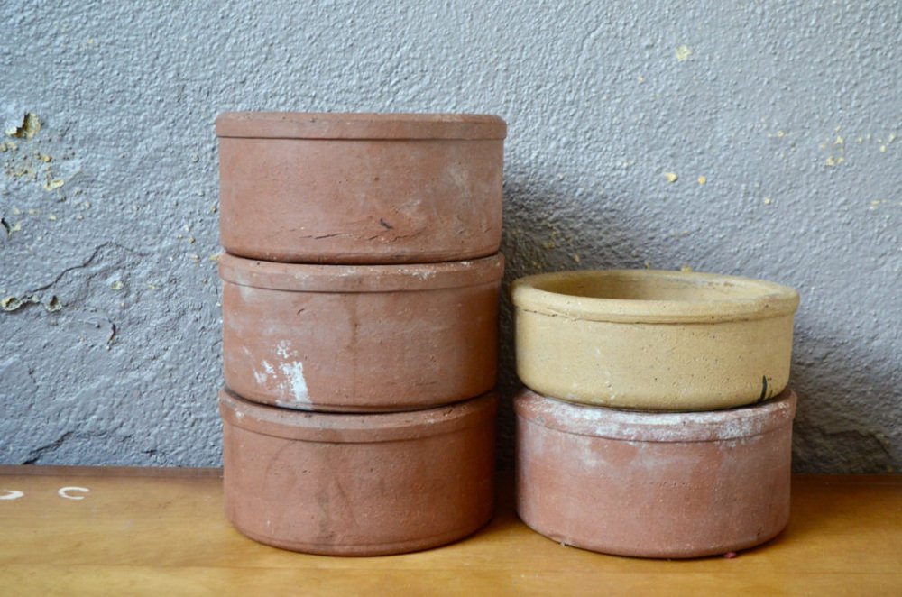 Stoneware Farm Pots, 1940s, Set of 5 for sale at Pamono