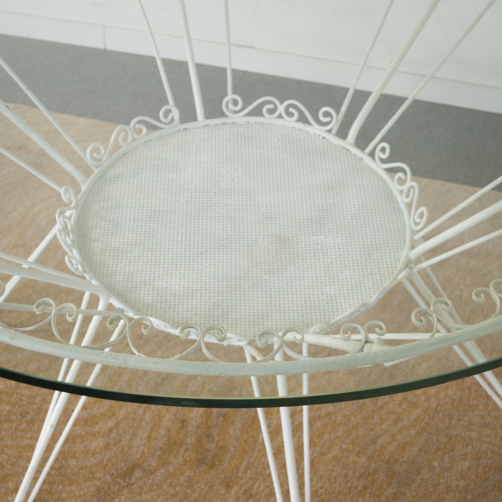 Round Garden Tea Table in Wrought Iron by Gio Ponti, 1950s for sale at ...