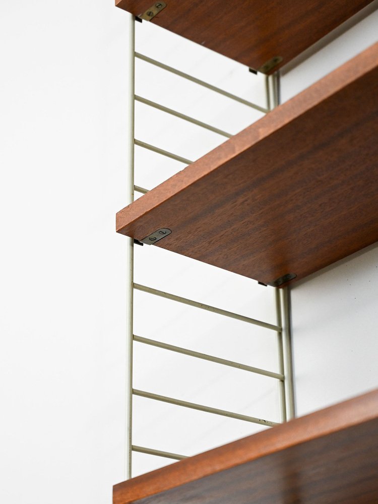 String Frame Bookcase in Metal, 1960s for sale at Pamono