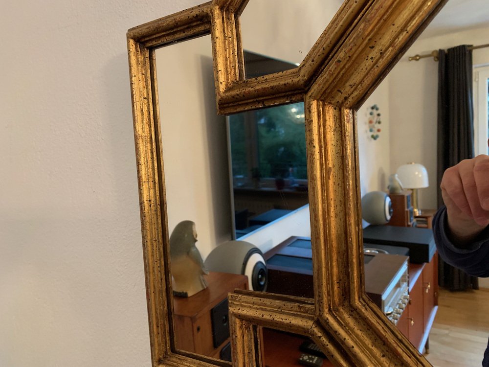 Large Italian Hollywood Regency Style Mirror, 1950s for sale at Pamono