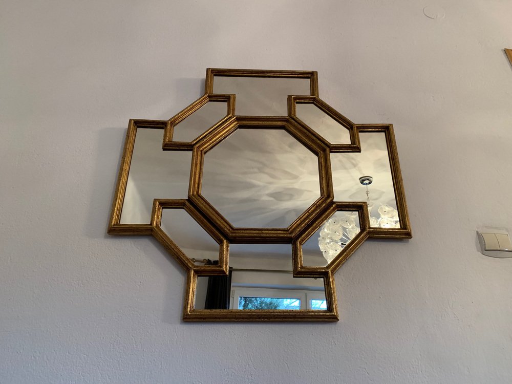 Specchio grande in stile Hollywood Regency, Italia, anni '50 in vendita ...