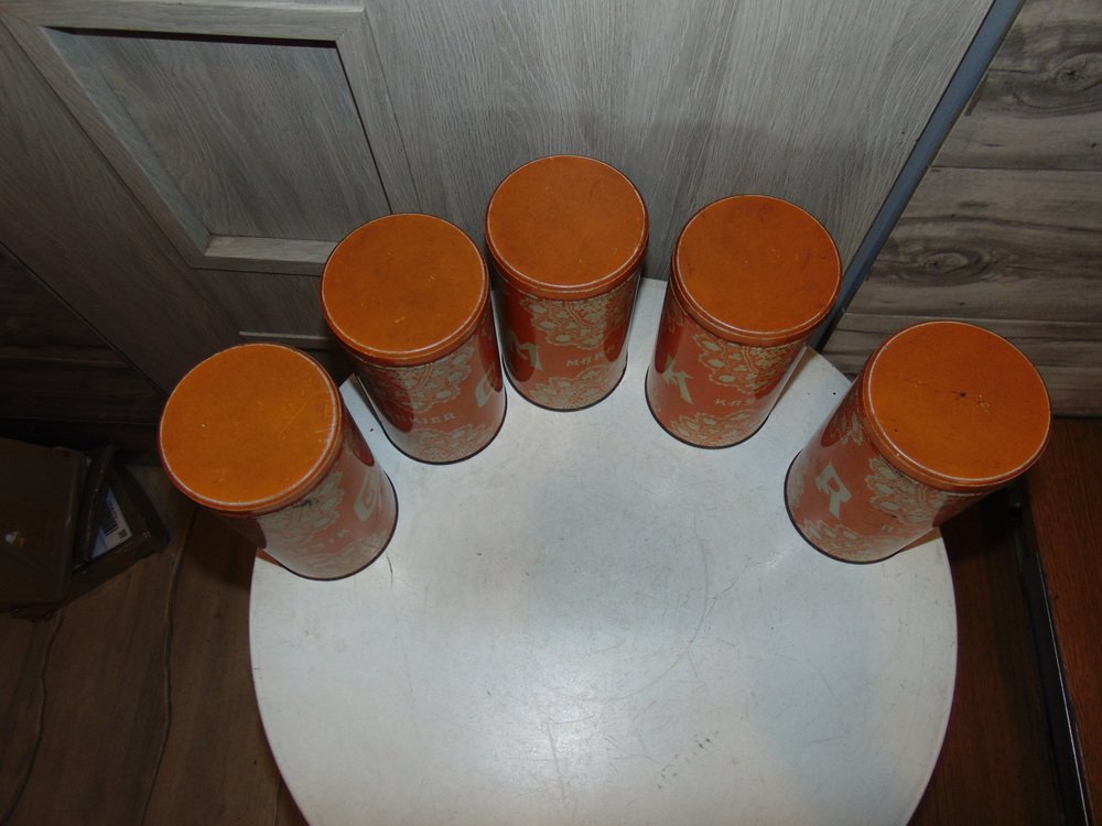 Kitchen Containers, 1950s, Set of 5 for sale at Pamono