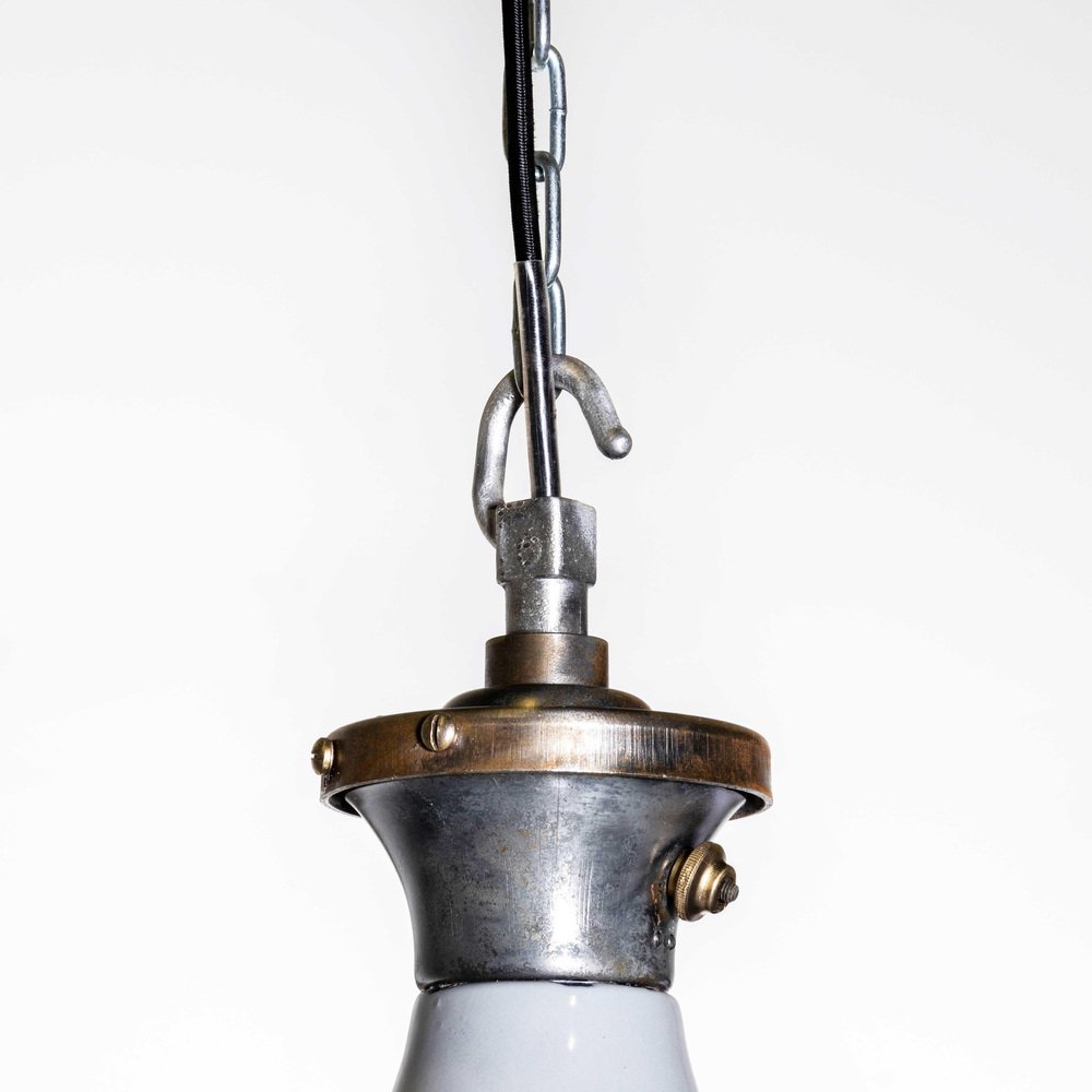 Emaillierte Benjamin Hängelampe mit Doppelkuppel, 1950er bei Pamono kaufen