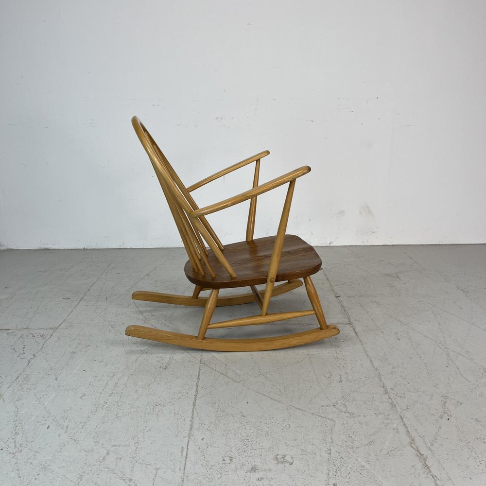 Mid-Century Blonde Rocking Chair from Ercol for sale at Pamono