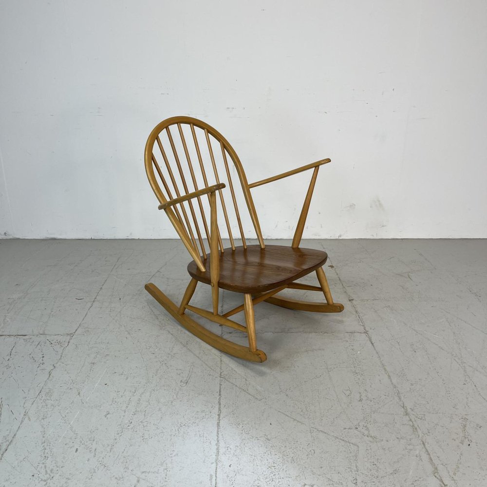 Mid-Century Blonde Rocking Chair from Ercol for sale at Pamono