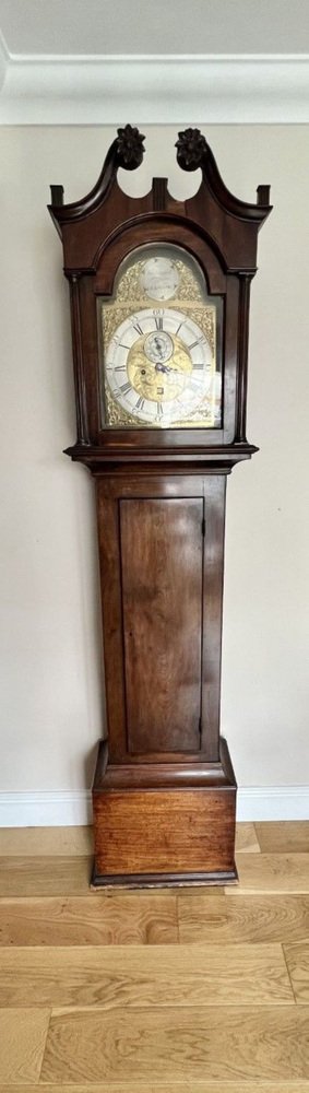 Antique Scottish Long Case Clock in Mahogany, 1800 for sale at Pamono