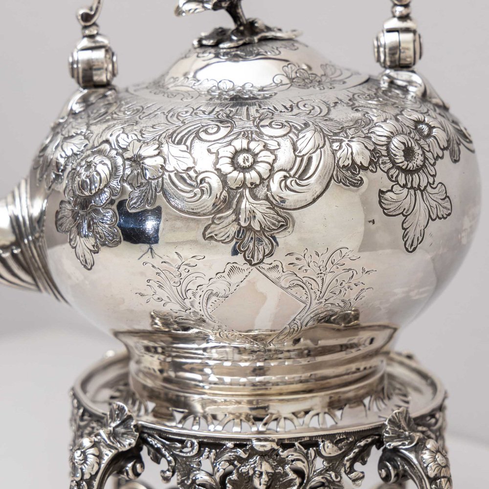 English Silver Teapot with Stand by T. Heming and S. Whitford for sale ...