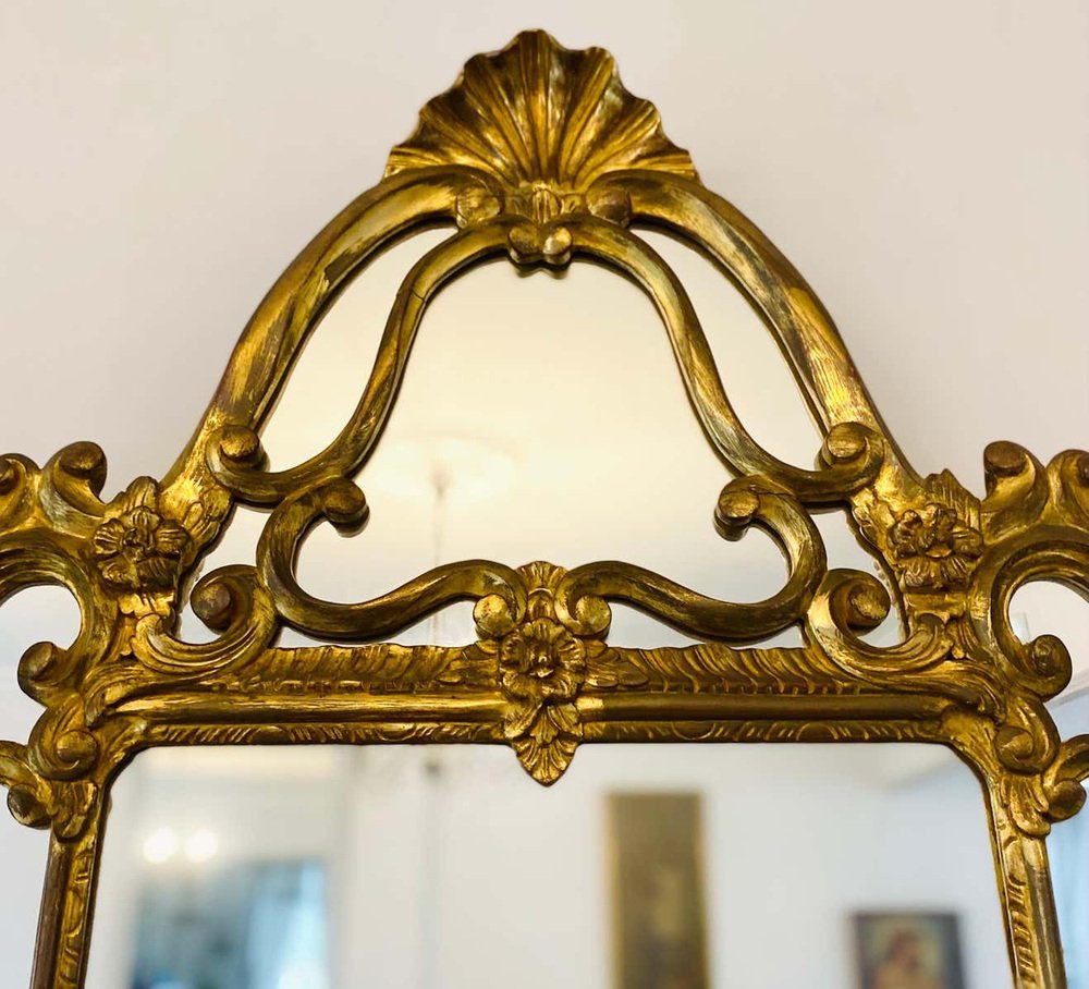 Large French Louis XIV Gilt Mirror with Double Frame, 1990s for sale at ...