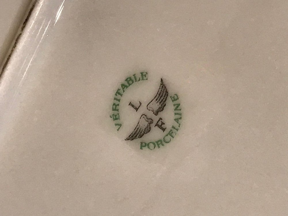 French Table Service in Hand-Painted Limoges Porcelain, 1950s, Set of ...