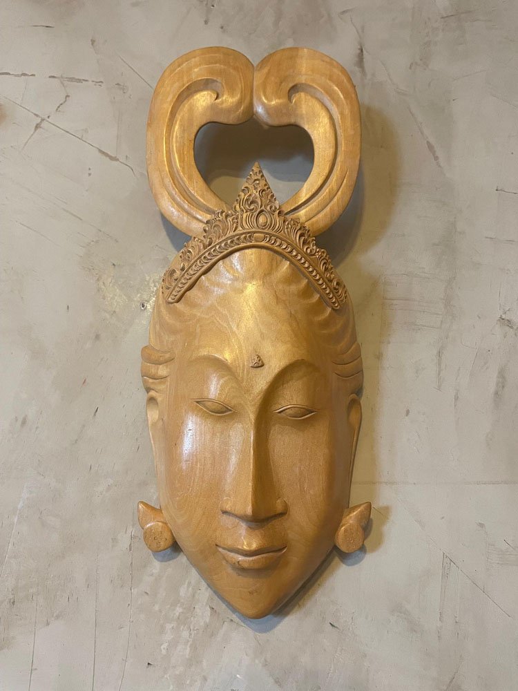 Traditional Indonesian Carved Wooden Masks, 20th Century, Set of 2 for ...