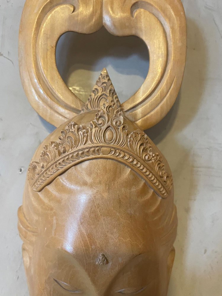 Traditional Indonesian Carved Wooden Masks, 20th Century, Set of 2 for ...