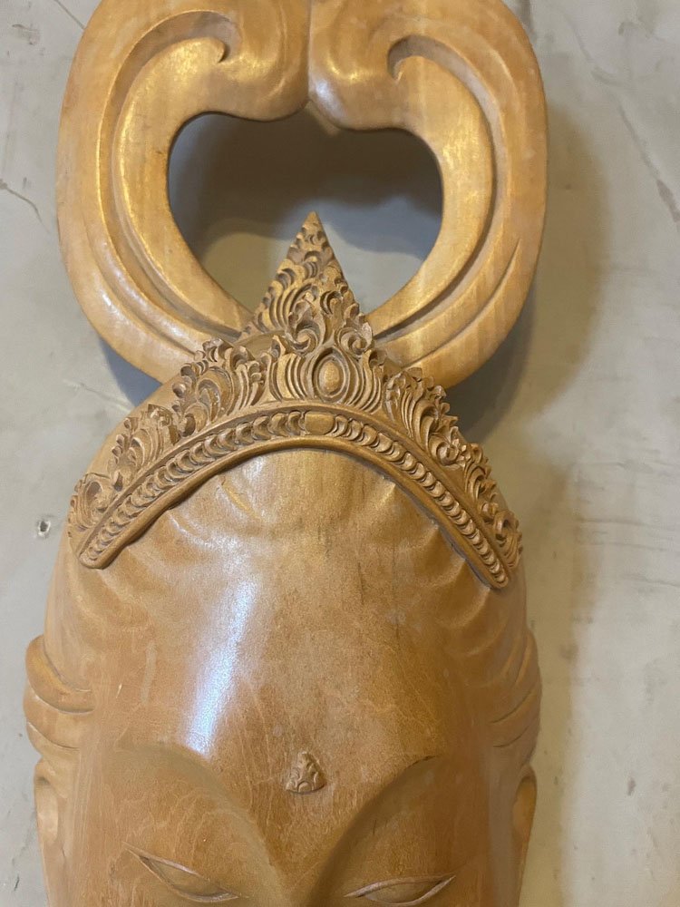 Traditional Indonesian Carved Wooden Masks, 20th Century, Set of 2 for ...