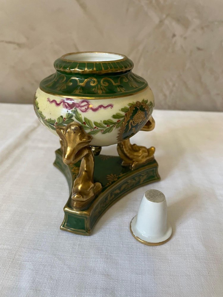 19th Century French Porcelain Inkwell from Sèvres for sale at Pamono