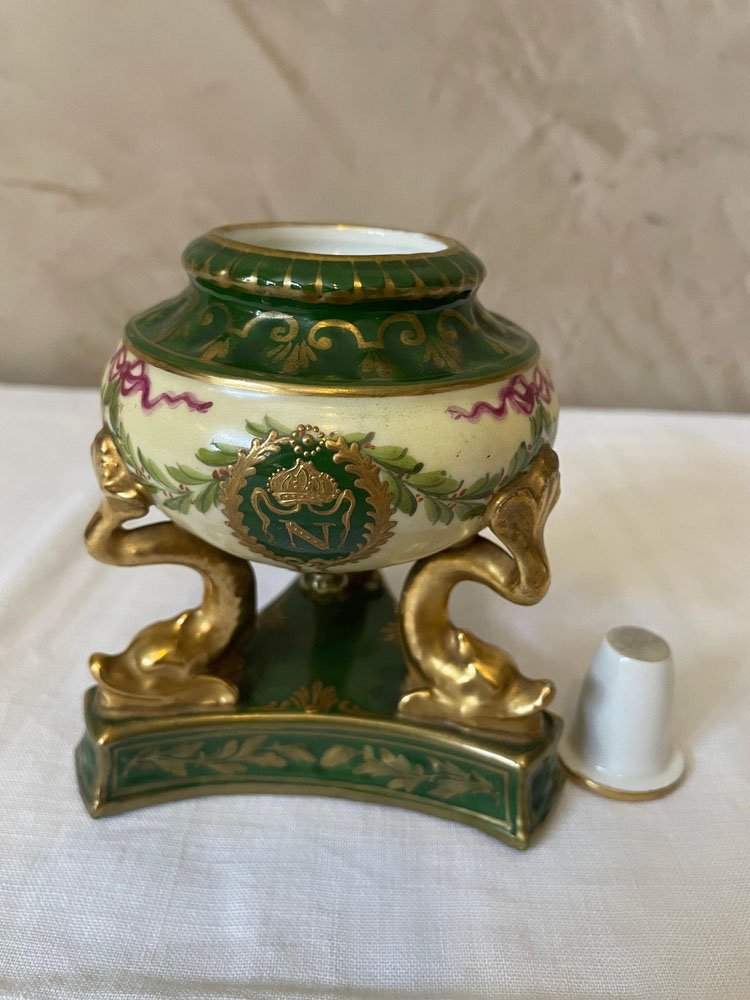 19th Century French Porcelain Inkwell from Sèvres for sale at Pamono