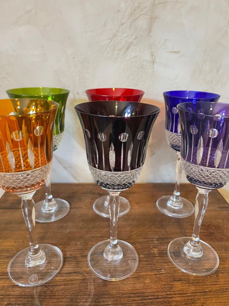 French Crystal Glasses from Cristallerie de Paris, Set of 6 for sale at ...