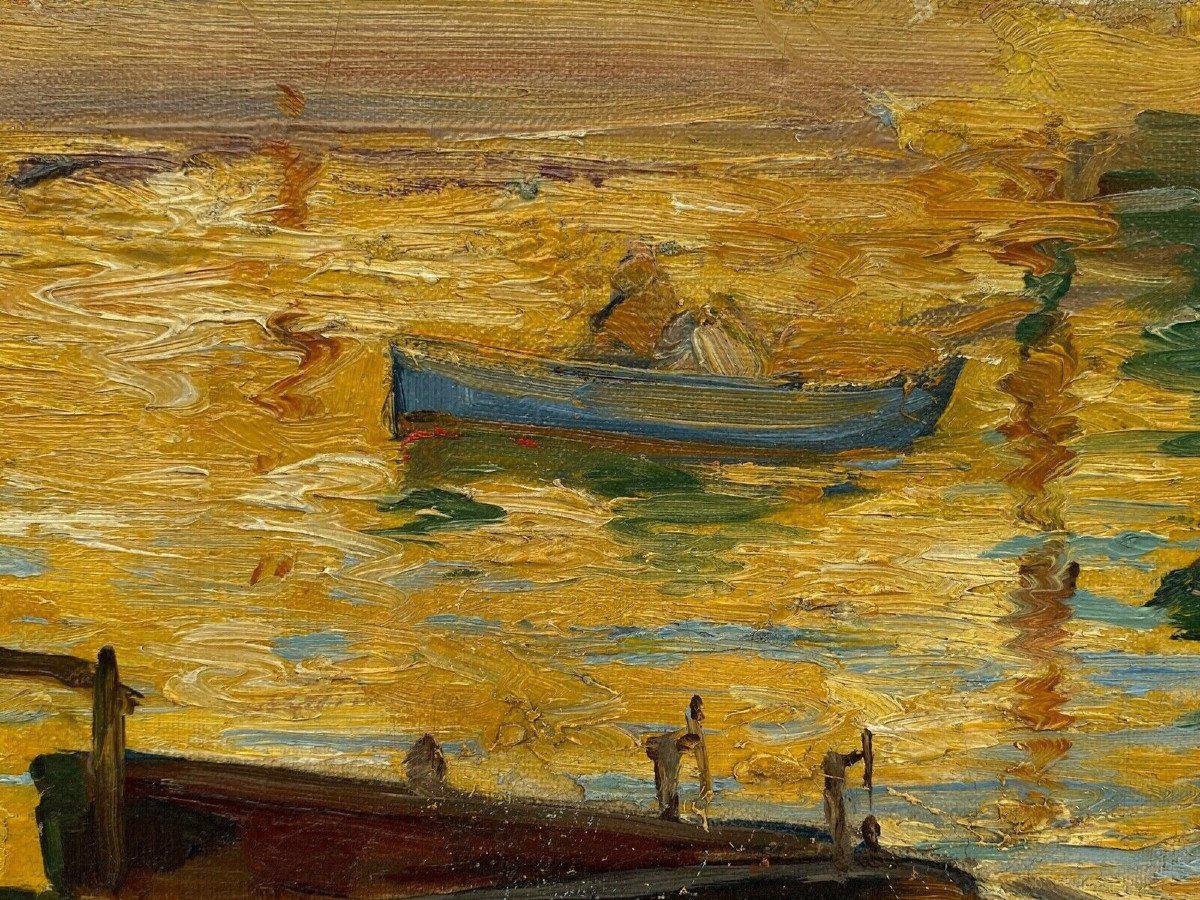 Careening Basin Marseille Port Scene, 1930, Oil on Canvas for sale at ...