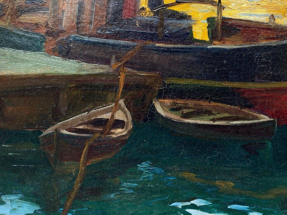 Careening Basin Marseille Port Scene, 1930, Oil on Canvas for sale at ...