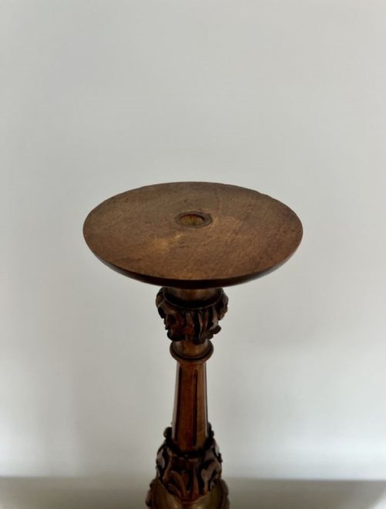 Antique Victorian Italian Carved Walnut Stand, 1850 for sale at Pamono