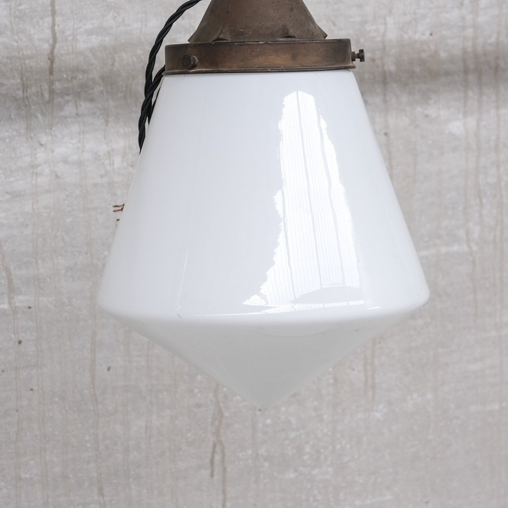 Mid-Century Opaline Conical Pendant Light for sale at Pamono