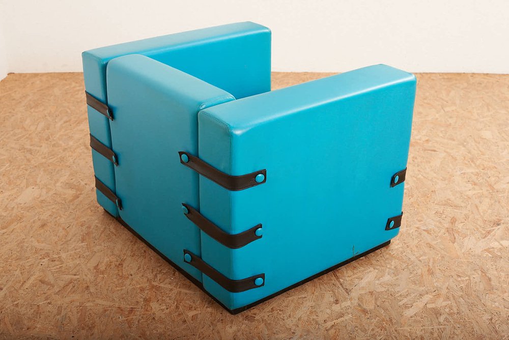 Armchair in Foam Vinyl, Wood, & Plastic Ligaments from Gufram, 1970s ...