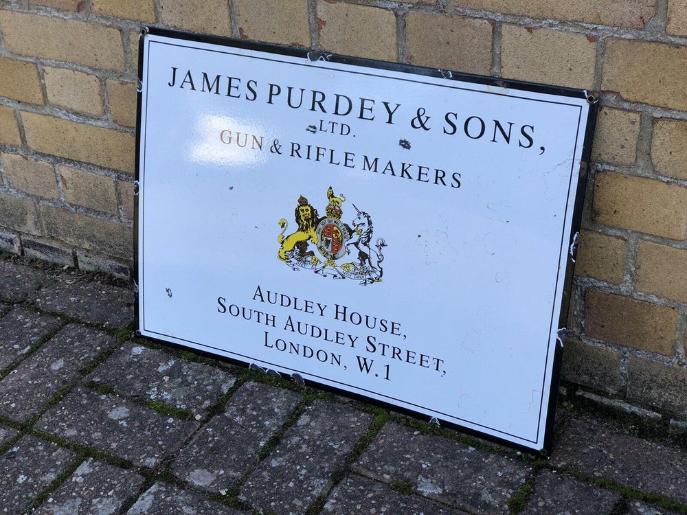 Enamel Sign from James Purdey & Sons for sale at Pamono