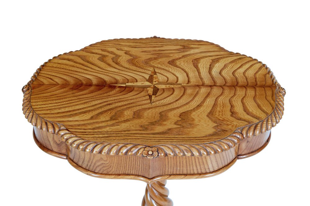 Small 19th Century Elm Occasional Table, 1890s for sale at Pamono