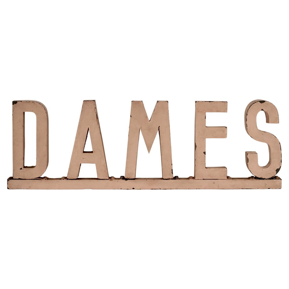 Mid-Century Ladies Dame Public Toilet Sign in Metal, South of France ...