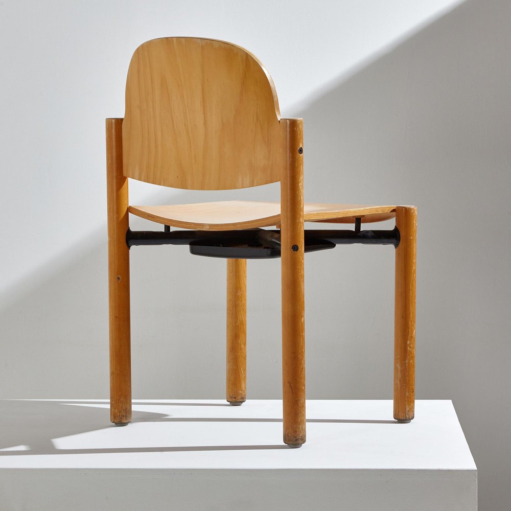 Stackable Beech Chair from Lübke, 1970s for sale at Pamono