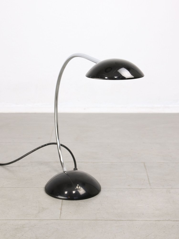 Vintage Arc Table Lamp in Black and Chrome from Meblo, 1980s for sale ...