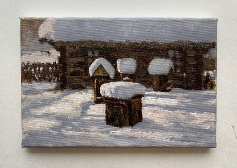 Andrzej Kacperek, Sleepy Beehives, 2023, Oil on Canvas for sale at Pamono