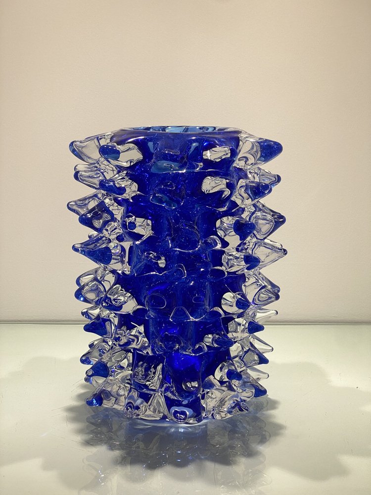 Rostrato Blue Murano Glass Vase from Simeng for sale at Pamono
