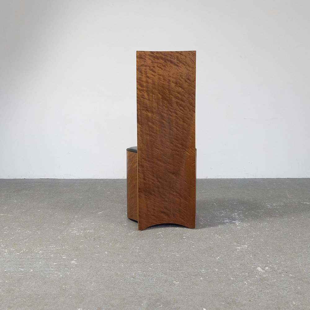 Birch-Root Chair with Leather Seat, 1970s for sale at Pamono