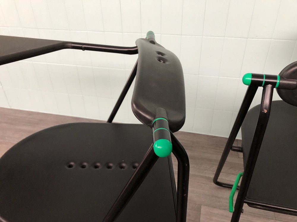 Vintage Italian Flap Chairs by Paolo Parigi, 1980s, Set of 3 for sale ...