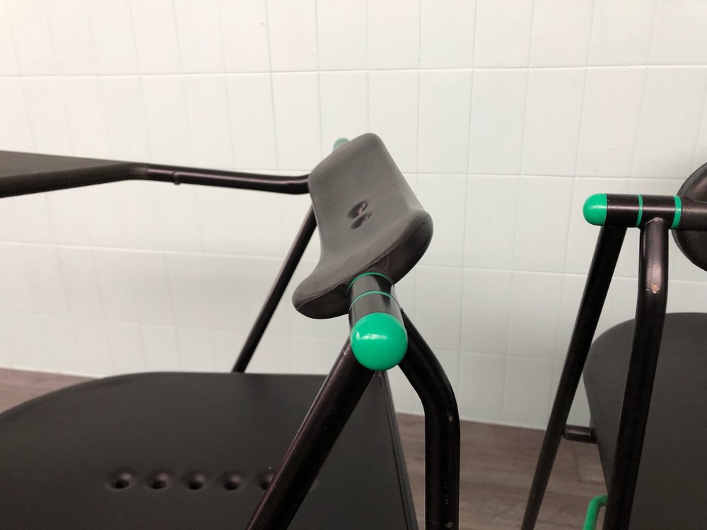 Vintage Italian Flap Chairs by Paolo Parigi, 1980s, Set of 3 for sale ...