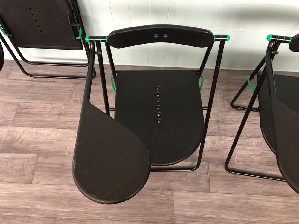 Vintage Italian Flap Chairs by Paolo Parigi, 1980s, Set of 3 for sale ...