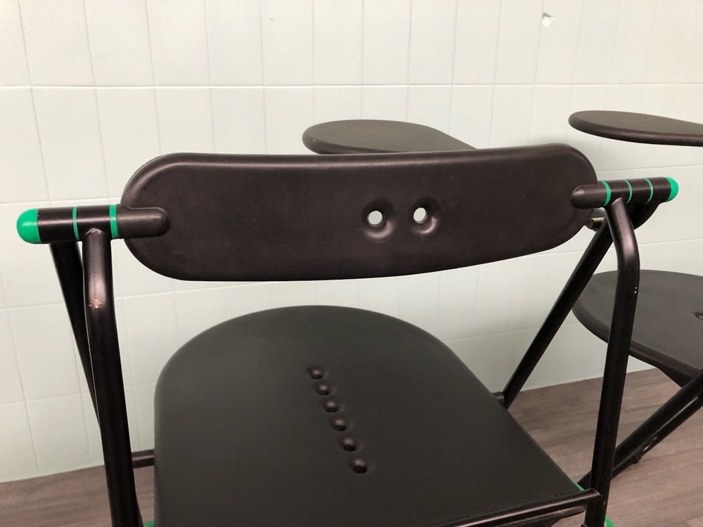 Vintage Italian Flap Chairs by Paolo Parigi, 1980s, Set of 3 for sale ...