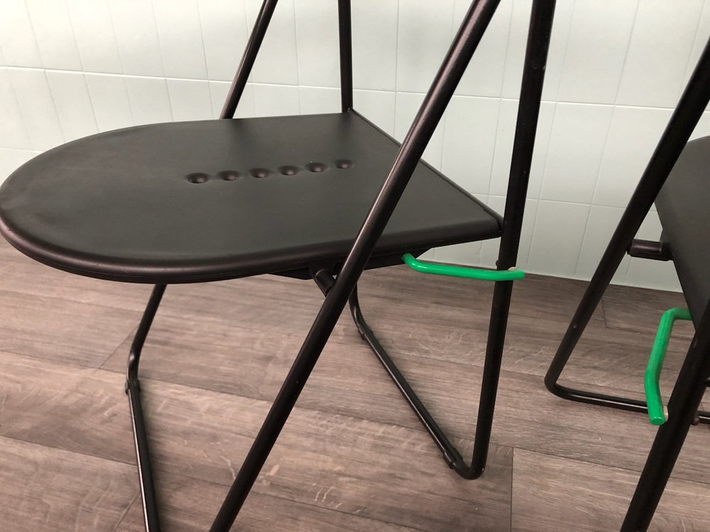 Vintage Italian Flap Chairs by Paolo Parigi, 1980s, Set of 3 for sale ...