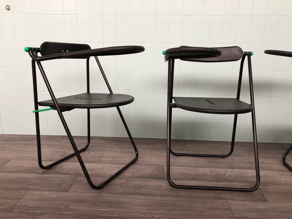 Vintage Italian Flap Chairs by Paolo Parigi, 1980s, Set of 3 for sale ...