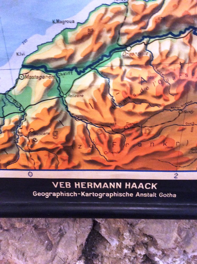 Spanish Pull-Down Map by Hermann Haack, 1970s for sale at Pamono