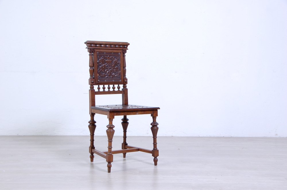 Neo-Renaissance Leather Chair, 1890s for sale at Pamono