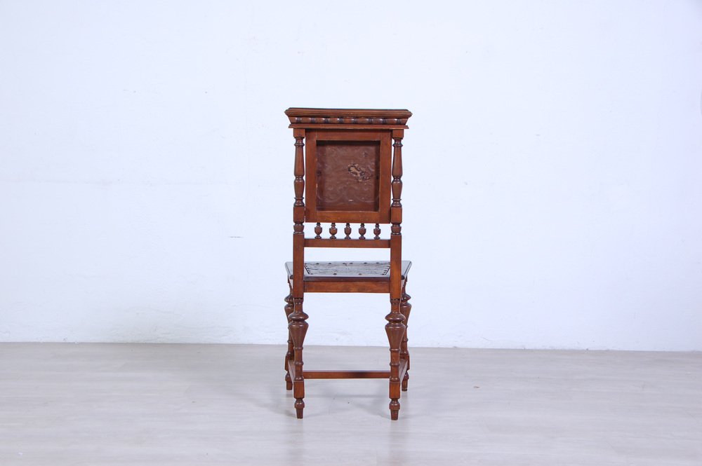 Neo-Renaissance Leather Chair, 1890s for sale at Pamono