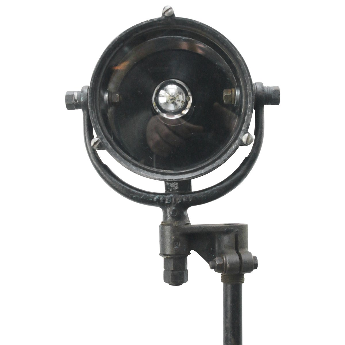 Black Metal Navy Morse Code Signal Floor Lamp, 1950s for sale at Pamono